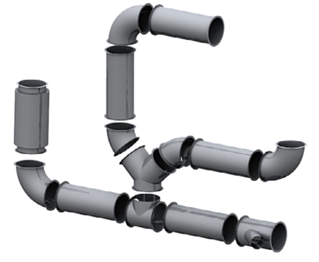 Components for suction system in kit - Secure Air